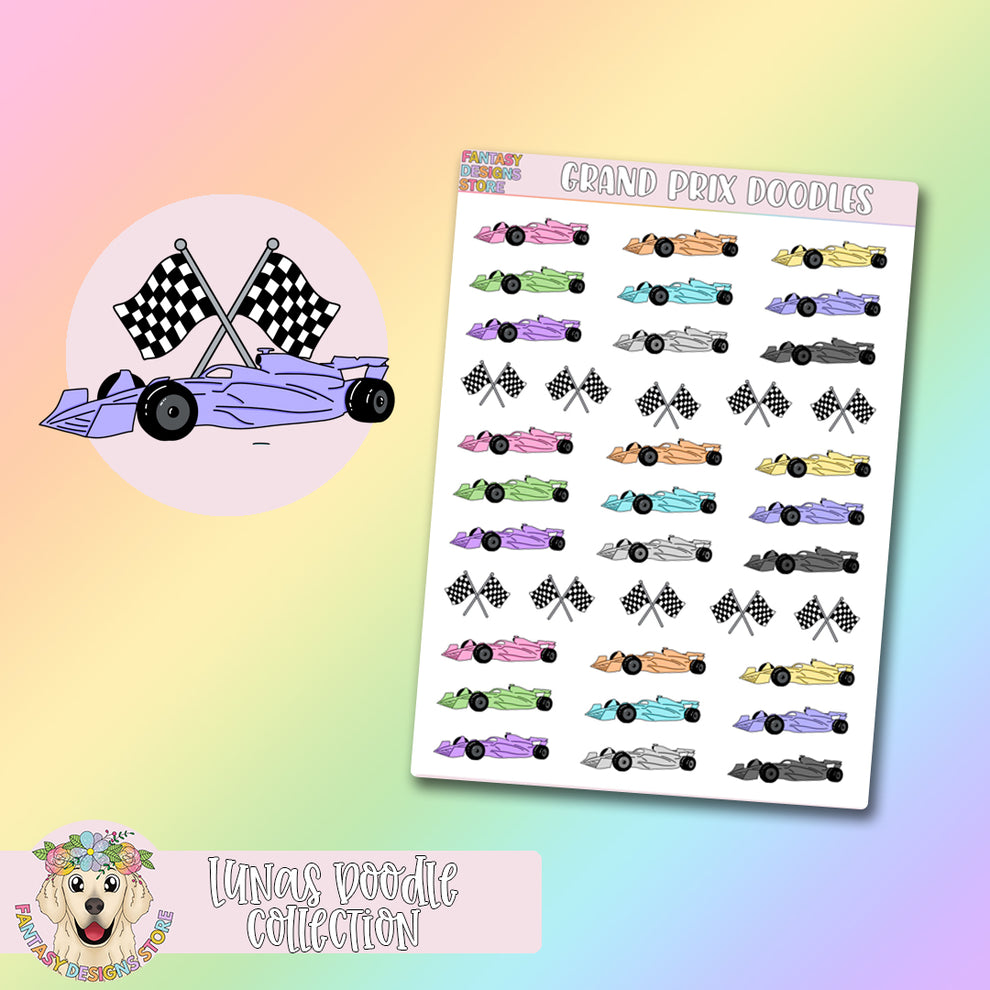 Grand Prix Doodles – Fantasy Designs Planner Supplies